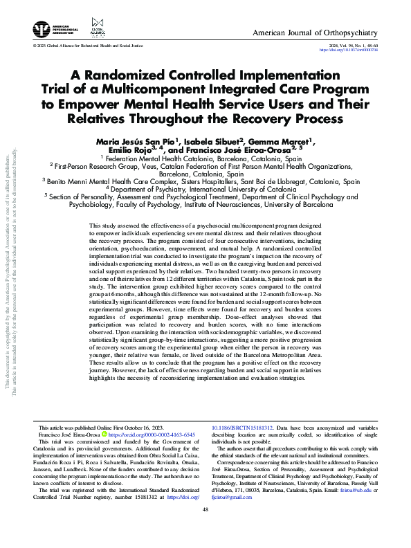 (PDF) A Randomized Controlled Implementation Trial of a Multicomponent Integrated Care Program ...