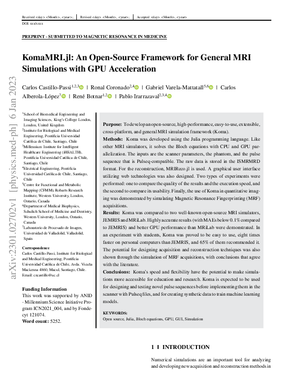 (PDF) KomaMRI.jl: An Open-Source Framework for General MRI Simulations ...