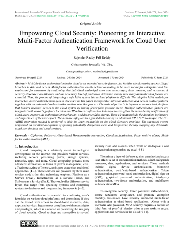 (PDF) Empowering Cloud Security: Pioneering an Interactive Multi-Factor Authentication Framework ...