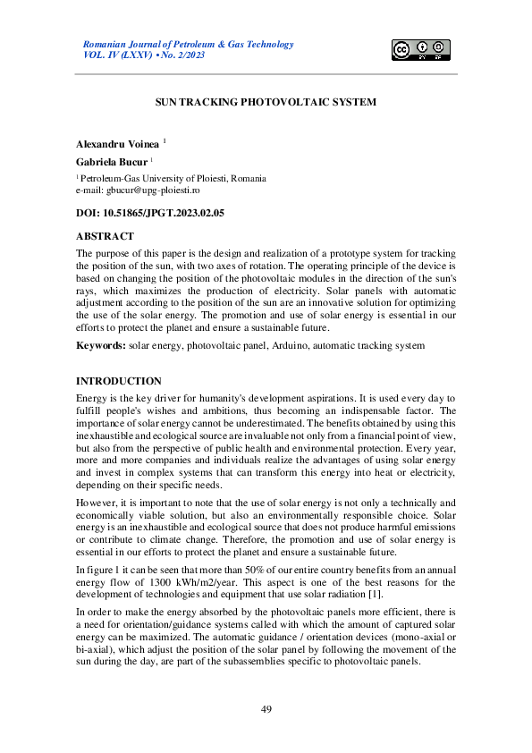 (PDF) Sun Tracking Photovoltaic System