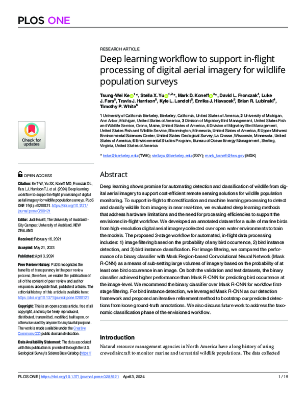 (PDF) Deep learning workflow to support in-flight processing of digital aerial imagery for ...