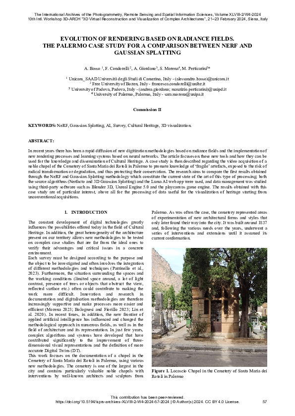 (PDF) Evolution of Rendering Based on Radiance Fields. The Palermo Case ...