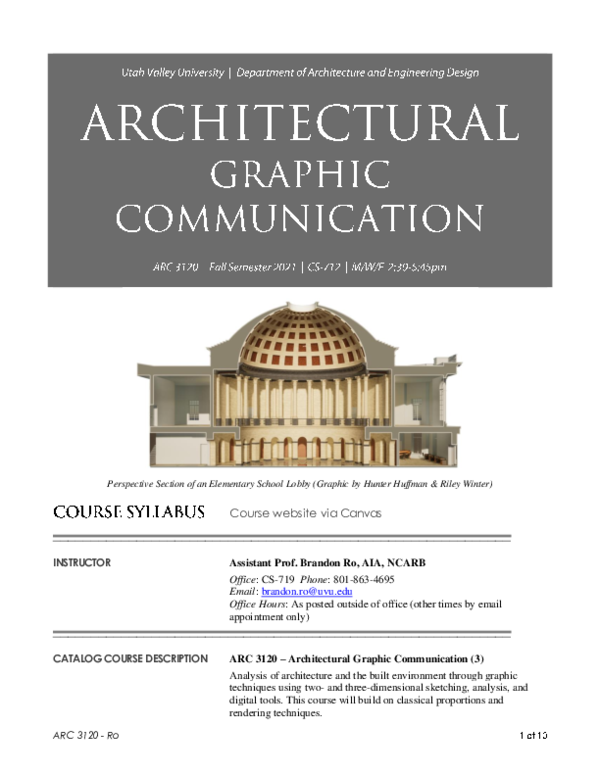 (PDF) Architectural Graphic Communication (ARC 3120) - Fall 2021