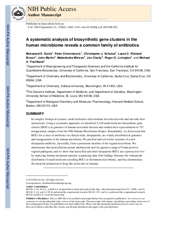 (PDF) Faculty of 1000 evaluation for A systematic analysis of ...