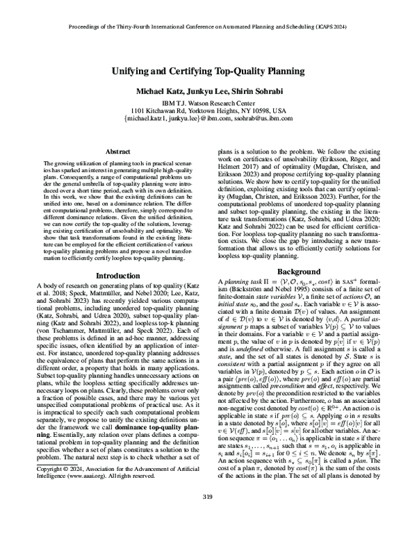(PDF) Unifying and Certifying Top-Quality Planning