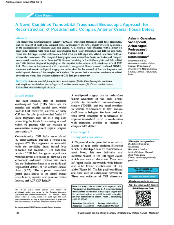 (PDF) A novel combined transorbital transnasal endoscopic approach for ...