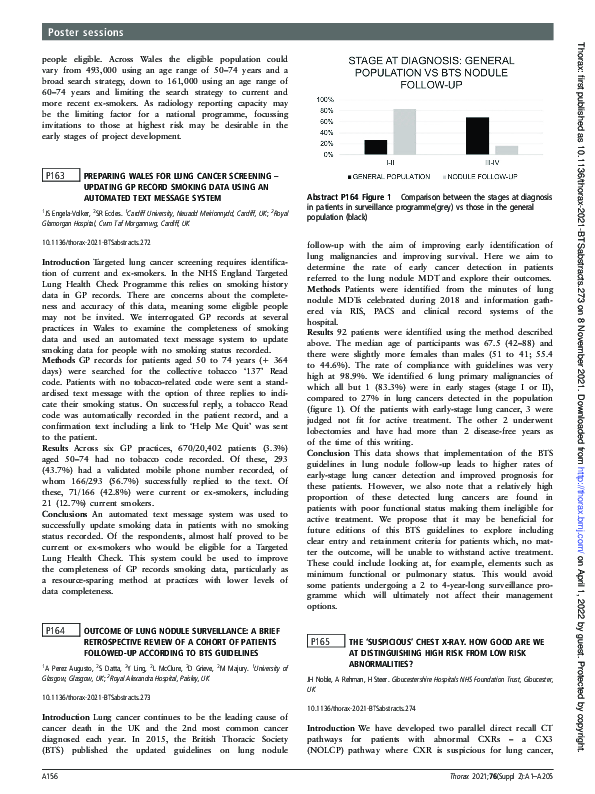 (PDF) P164 Outcome of lung nodule surveillance: a brief retrospective ...