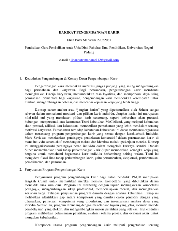 (PDF) Kematangan Emosi dengan Pengembangan Karir