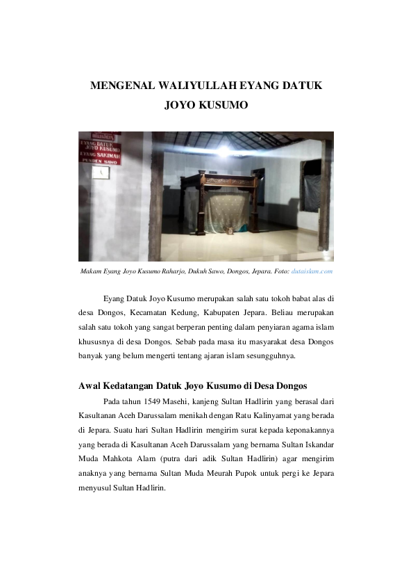(PDF) MENGENAL WALIYULLAH EYANG DATUK