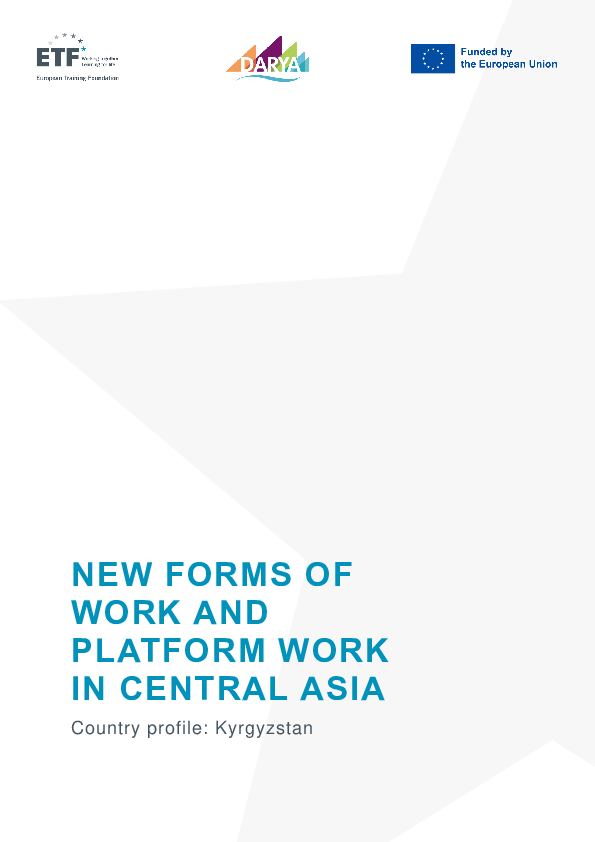 (PDF) New forms of work and platform work in Сentral Asia. Country ...