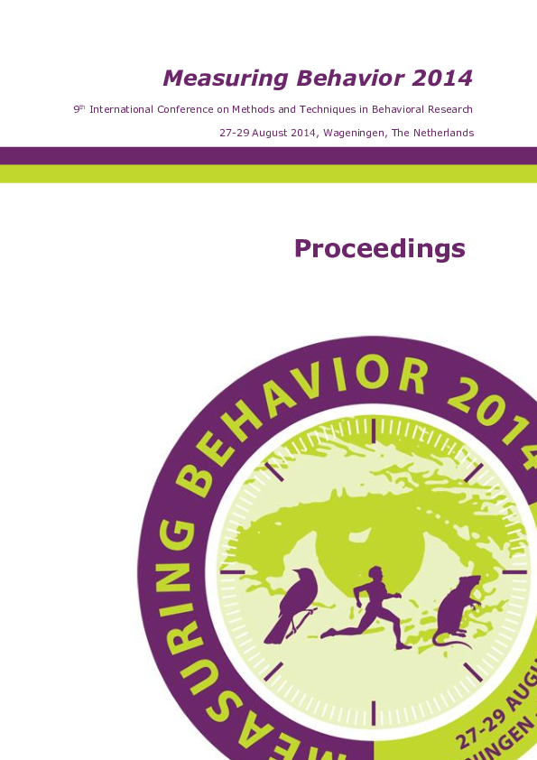 (PDF) Proceedings of Measuring Behavior 2014 : 9th International ...