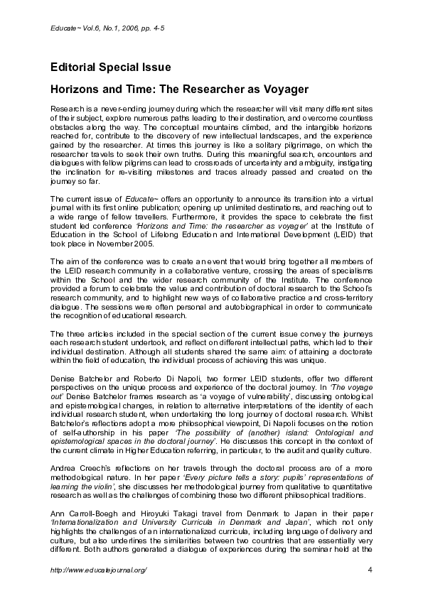 (PDF) Editorial Special Issue