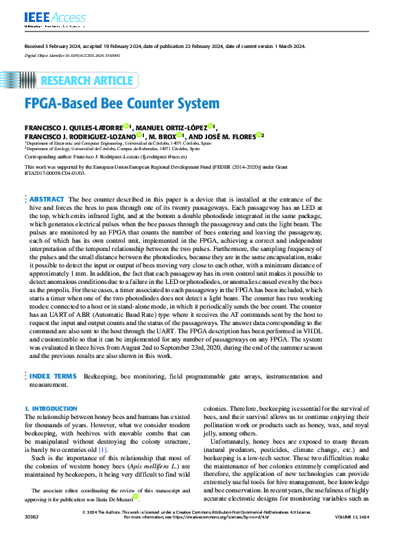 (PDF) FPGA-Based Bee Counter System