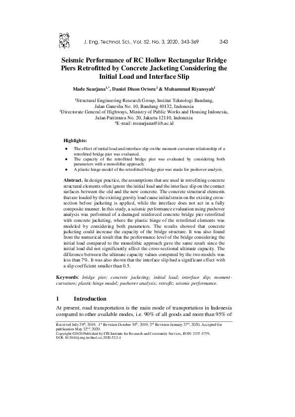 (PDF) Seismic Performance of RC Hollow Rectangular Bridge Piers ...