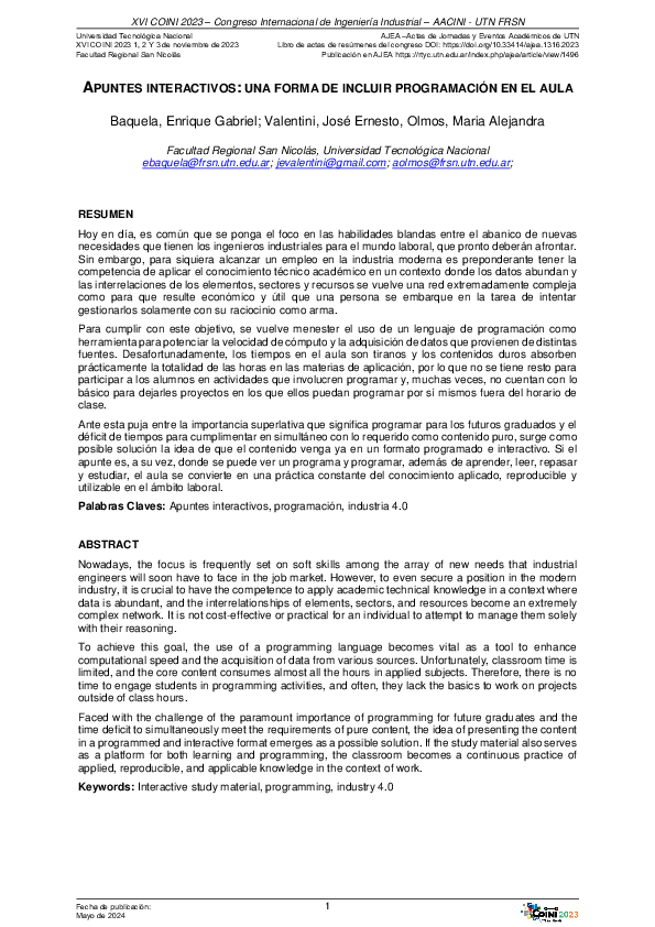 (PDF) APUNTES INTERACTIVOS: UNA FORMA DE INCLUIR PROGRAMACIÓN EN EL ...