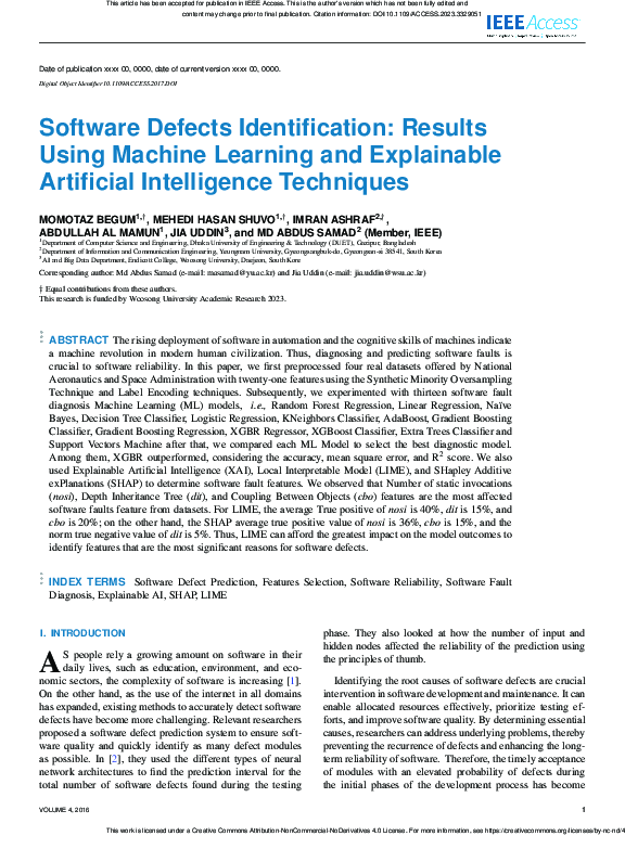 Pdf Machine Learning For Software Fault Diagnosis 6426