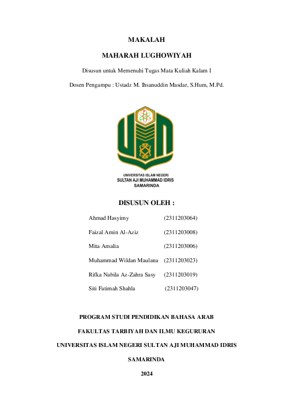 (PDF) MAKALAH KALAM KELOMPOK 1 FIX