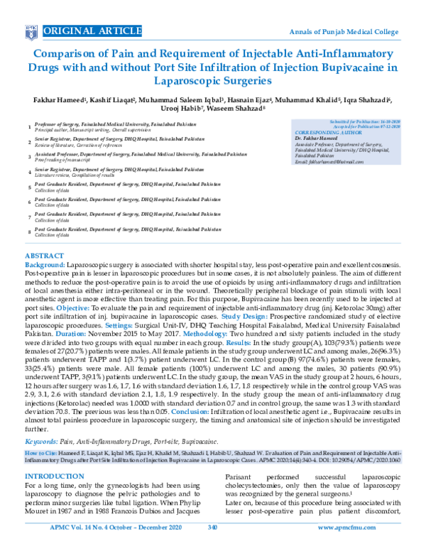 (PDF) Comparison of Pain and Requirement of Injectable Anti ...