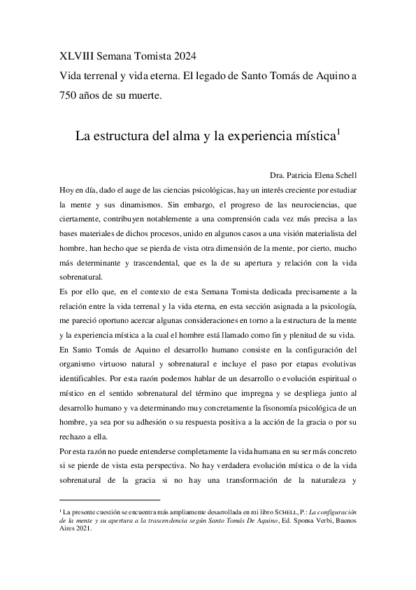 (PDF) La estructura del alma y la experiencia mística