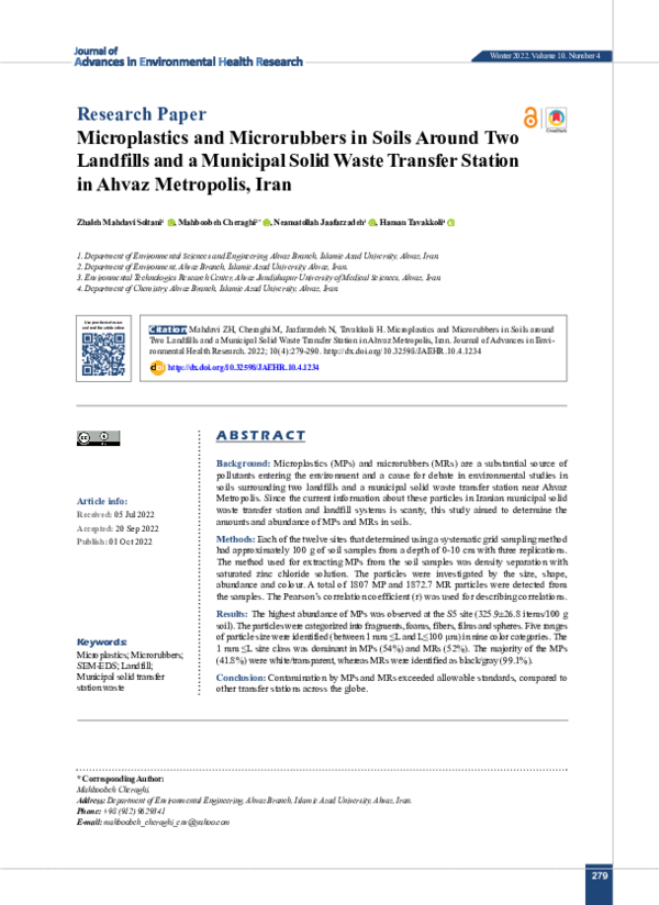 (PDF) Microplastics and Microrubbers in Soils Around Two Landfills and ...