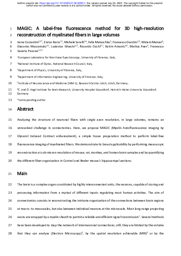 (PDF) MAGIC: A label-free fluorescence method for 3D high-resolution ...