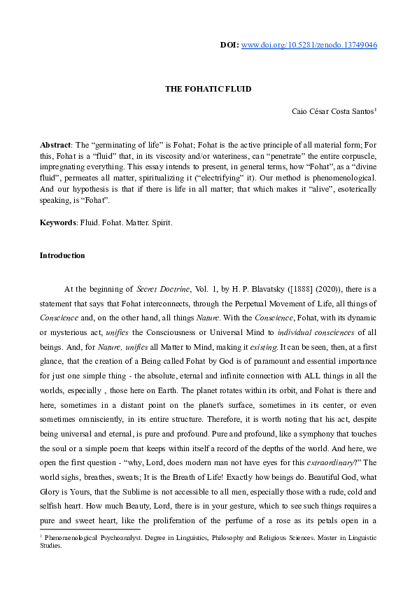 (PDF) The fohatic fluid