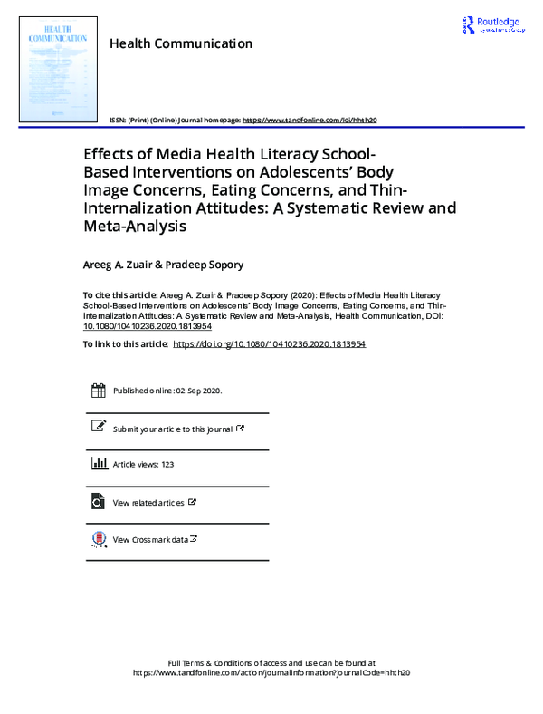 (PDF) Effects of Media Health Literacy School-Based Interventions on ...