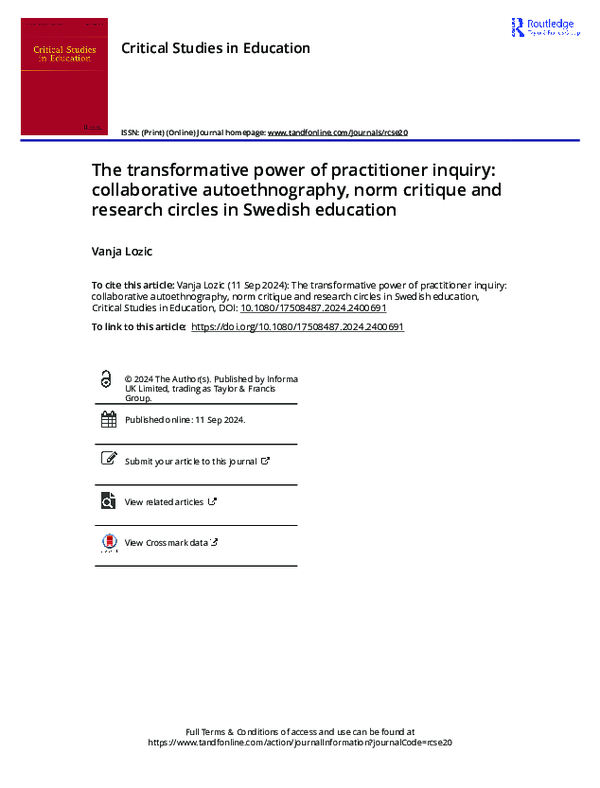 (PDF) Critical Studies in Education