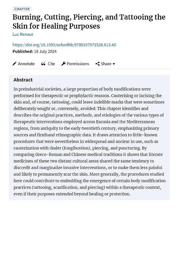 (PDF) Burning, Cutting, Piercing, and Tattooing the Skin for Healing ...