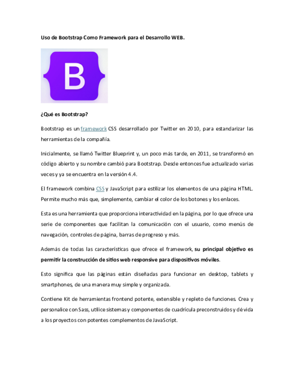 (PDF) Uso de Bootstrap Como Framework para el Desarrollo WEB