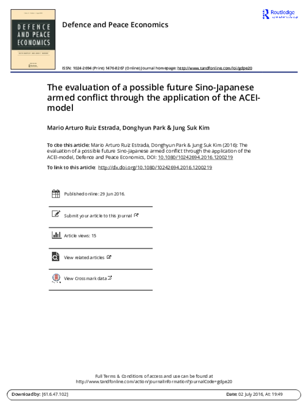 (PDF) The evaluation of a possible future Sino-Japanese armed conflict ...