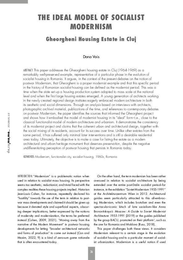 (PDF) Ideal Model of Socialist Modernism