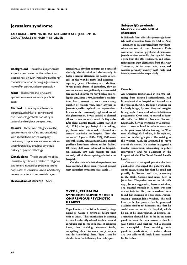 (PDF) Jerusalem syndrome