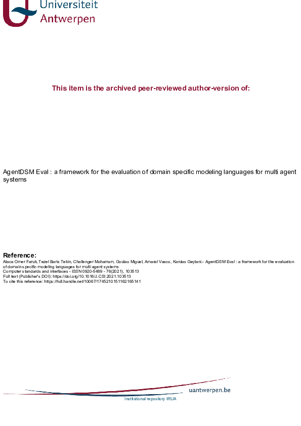 (PDF) AgentDSM-Eval: A framework for the evaluation of domain-specific modeling languages for ...