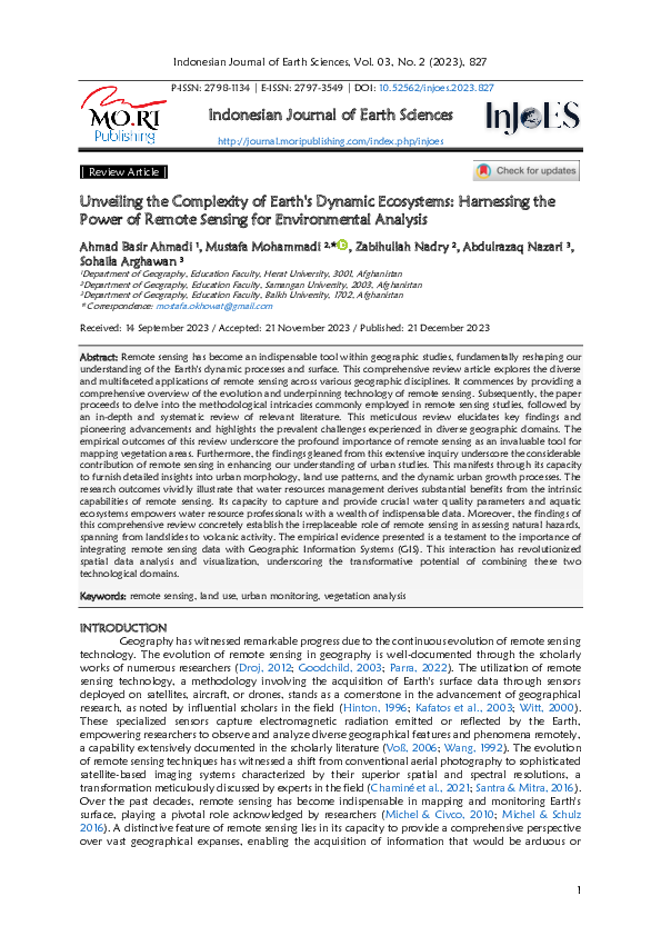 (PDF) Unveiling the Complexity of Earth's Dynamic Ecosystems ...