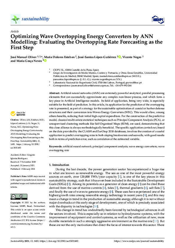 (PDF) Optimizing Wave Overtopping Energy Converters by ANN Modelling ...
