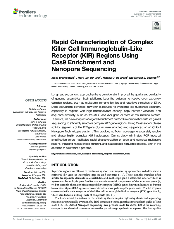 (PDF) Rapid Characterization of Complex Killer Cell Immunoglobulin-Like ...