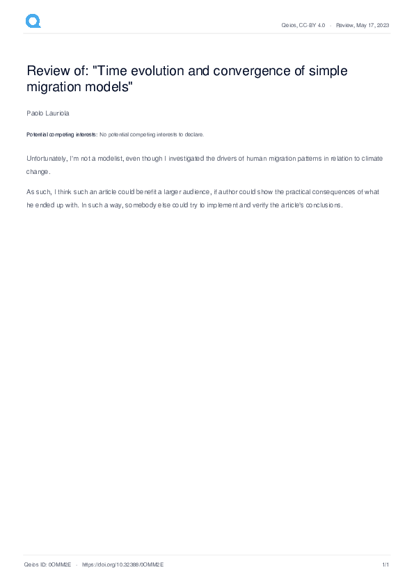 (PDF) Practical Implications of Migration Models and Climate Change