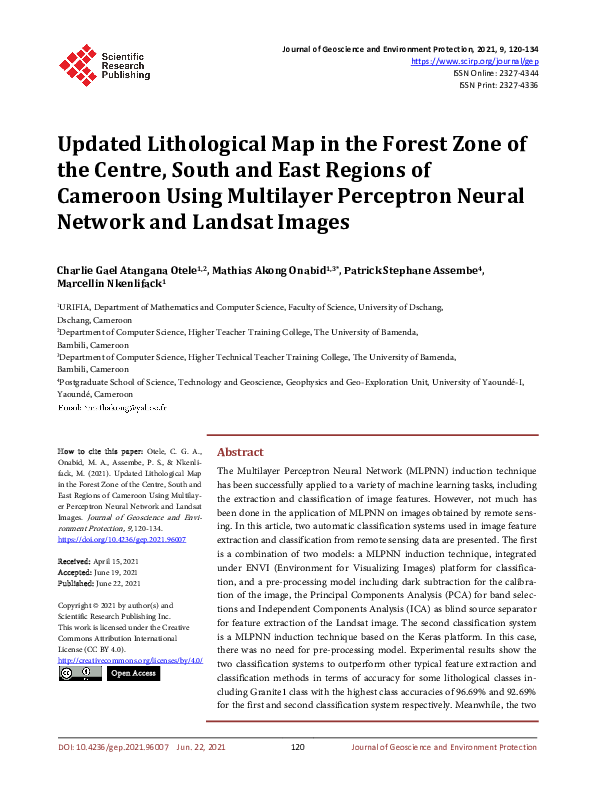 (PDF) Updated Lithological Map in the Forest Zone of the Centre, South and East Regions of ...