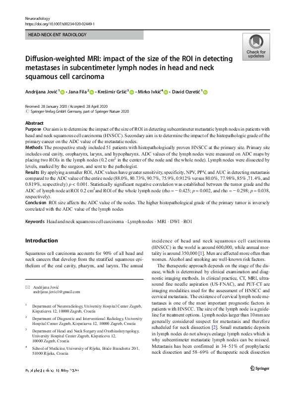 (PDF) Diffusion-weighted MRI: impact of the size of the ROI in ...
