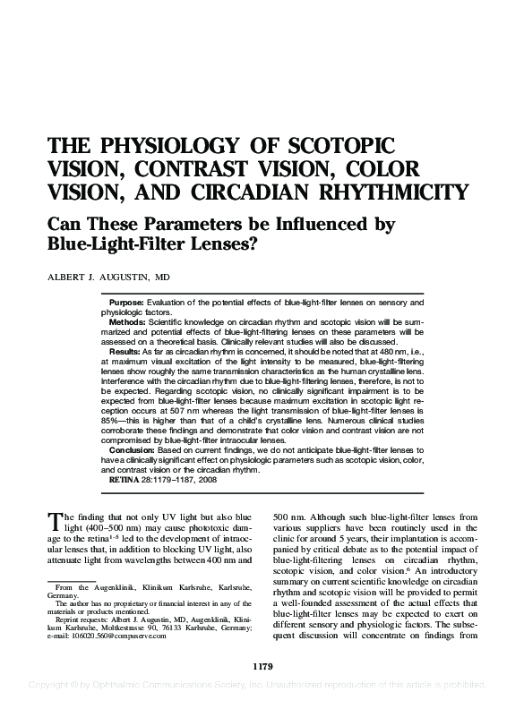 (PDF) The Physiology of Scotopic Vision, Contrast Vision, Color Vision ...