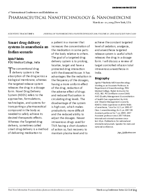 (PDF) Smart Drug Delivery Systems