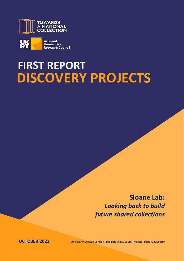 (PDF) First Report - Sloane Lab: Looking back to build future shared ...