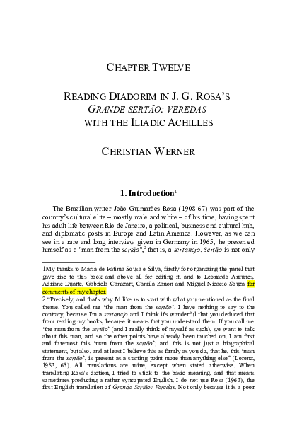 (PDF) READING DIADORIM IN J. G. ROSA'S GRANDE SERTÃO: VEREDAS WITH THE ...
