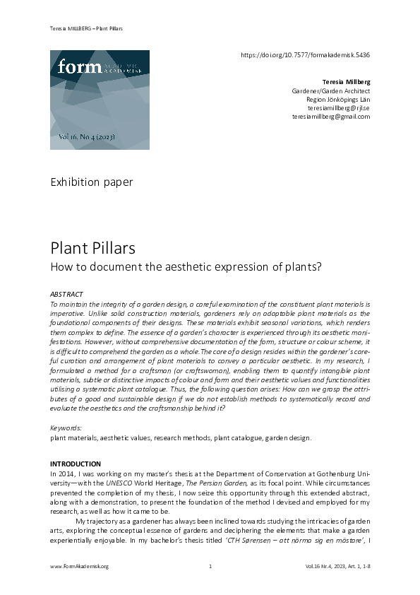 (PDF) Plant Pillars