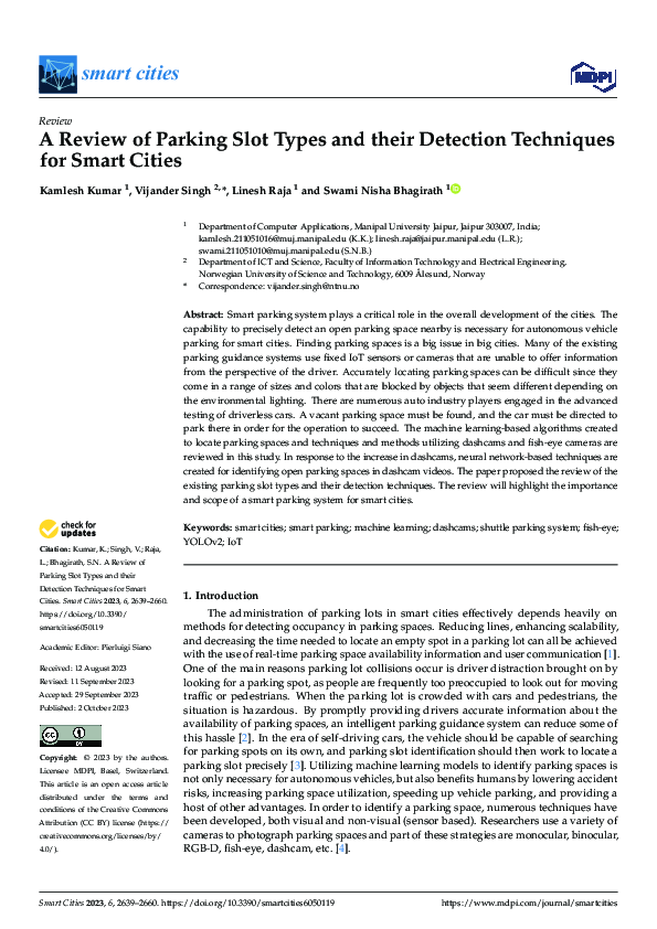 (PDF) A Review of Parking Slot Types and their Detection Techniques for ...