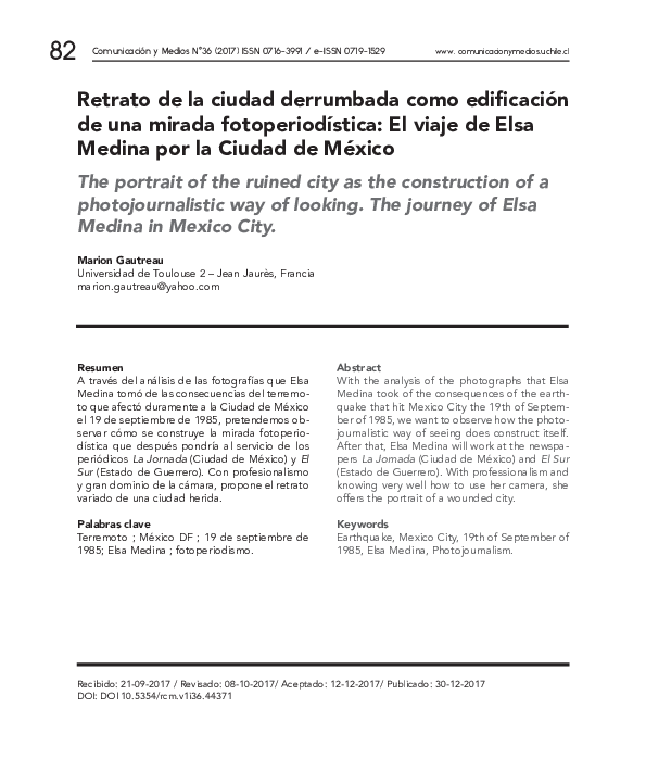 (PDF) El retrato de la ciudad derrumbada como edificación de una mirada ...