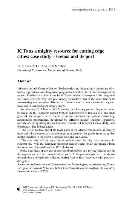 (PDF) ICTs as a mighty resource for cutting edge cities: case study ...
