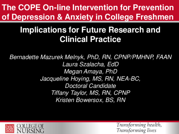 (PDF) The COPE On-line Intervention for Prevention of Depression and ...
