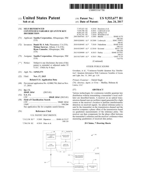 (PDF) Self-referenced continuous-variable quantum key distribution